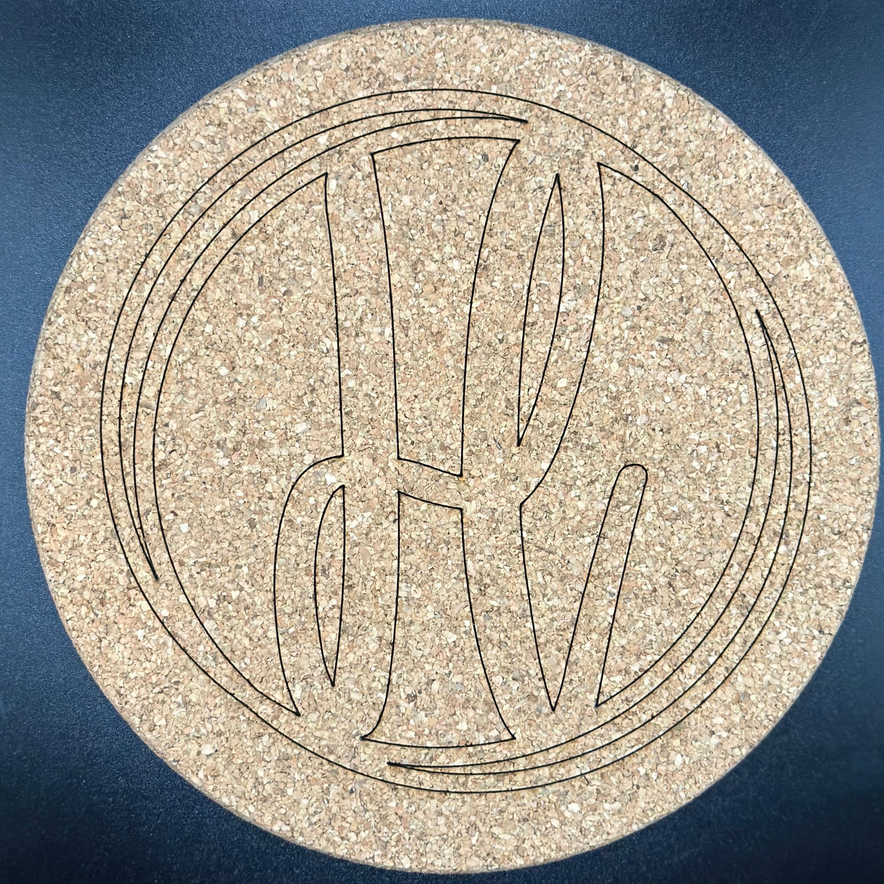 Monogram cork trivet - Custom engraved – General Faire